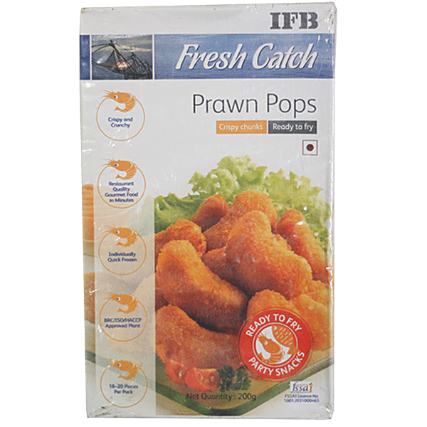 Buy Ifb Ready To Fry - Prawn Pops 200 gm Carton Online at Best Price ...