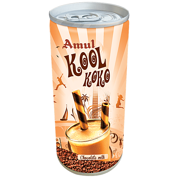 Buy Amul Kool Koko Chocolate Milk 200 Ml Can Online at the Best Price ...