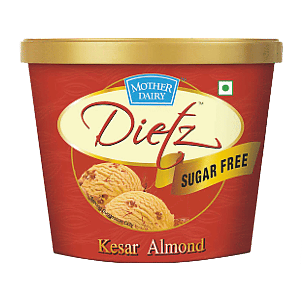 Buy Mother Dairy Dietz Sugar Free Ice Cream Kesar Almond 500 Ml Cup ...