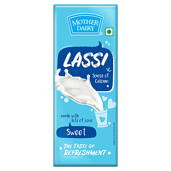 Buy Mother Dairy Lassi Sweetened Asli Refreshment 200 Ml Carton Online ...