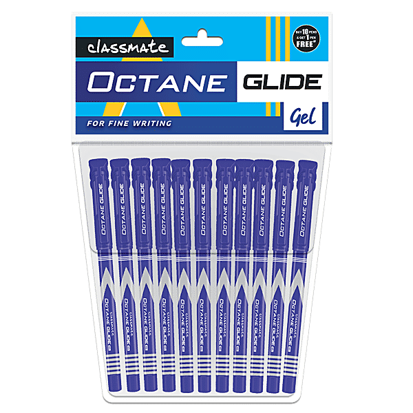 Buy Classmate Octo Glid Gel Pen Blue Set Of 10 Pcs Online at the Best ...