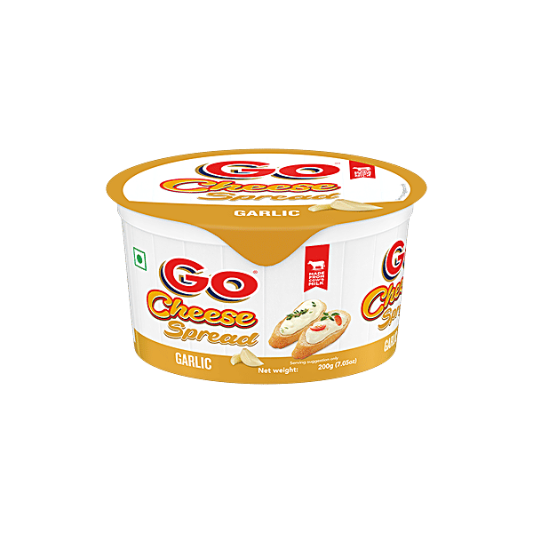 Buy Go Cheese Spread - Garlic (Soft & Creamy) 200 gm Cup Online at Best ...