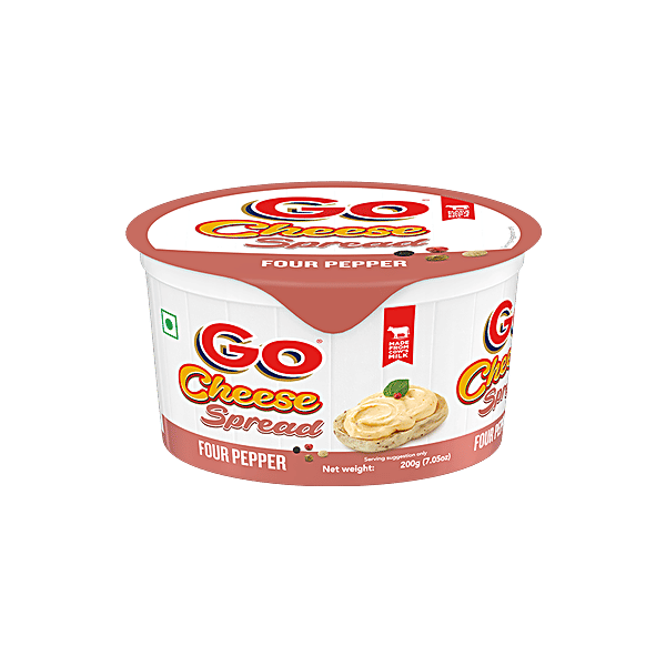 Buy Go Cheese Spread - Four Pepper (Soft & Creamy) 200 gm Cup Online at ...