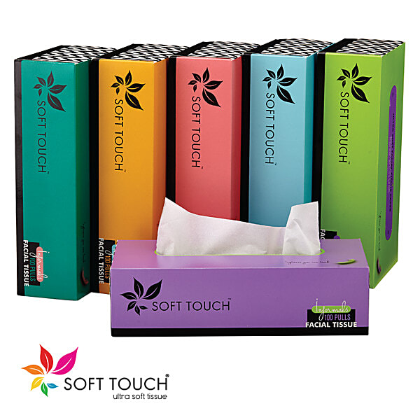 Buy Soft Touch Facial Tissue 100 Pulls 200 Pcs Online At Best Price of ...