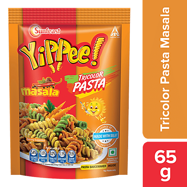 Buy Sunfeast Yippee Tricolor Pasta Masala 65 Gm Pouch Online At Best ...