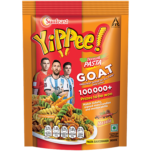 Buy Sunfeast Yippee Tricolor Pasta Masala 65 Gm Pouch Online At Best ...