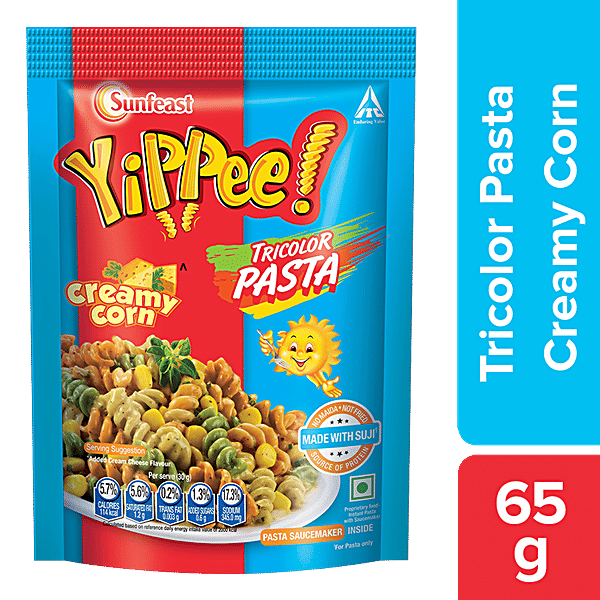 Buy Sunfeast Yippee Tricolor Pasta - Creamy Corn 70 gm Pouch Online at ...