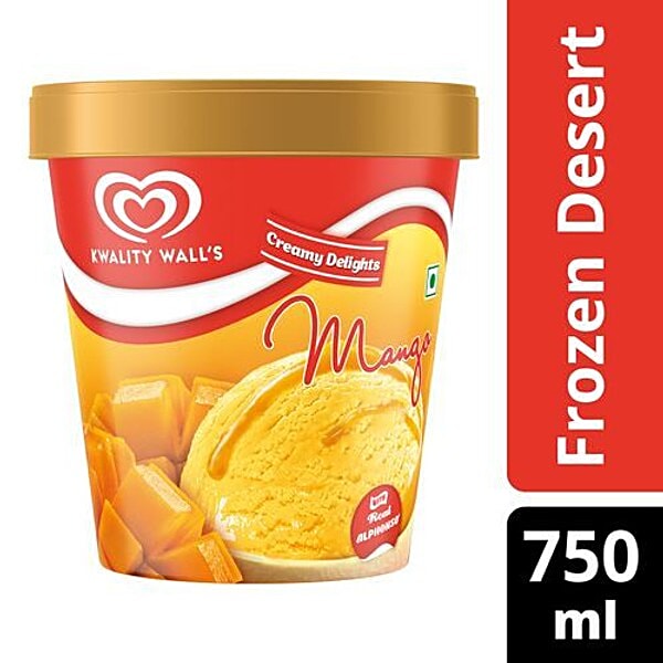 Buy Kwality Walls Frozen Dessert Mango With Real Alphonso Creamy ...