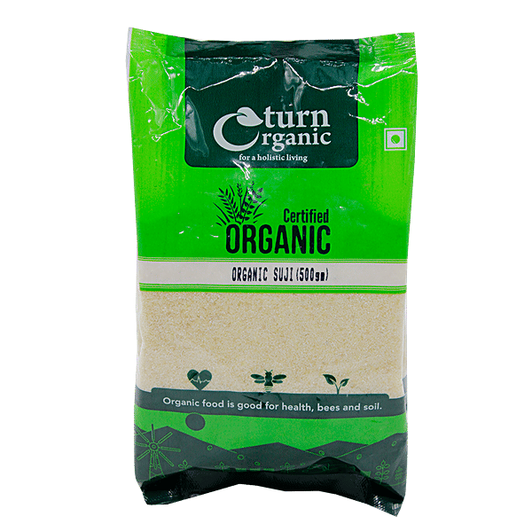 Buy Turn Organic Organic Suji 500 Gm Pouch Online At Best Price of Rs ...