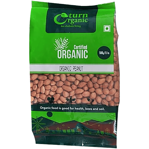 Buy Turn Organic Peanut 500 Gm Pouch Online At Best Price of Rs 140 ...
