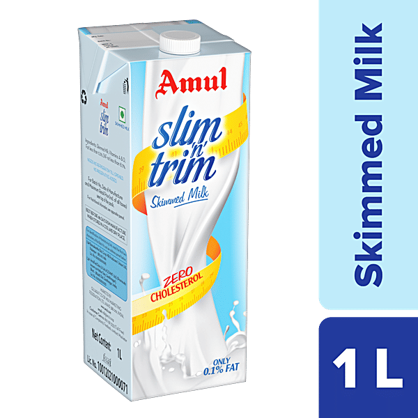 Buy Amul Slim Slim N Trim Skimmed Milk 1 Ltr Online At Best Price of Rs ...