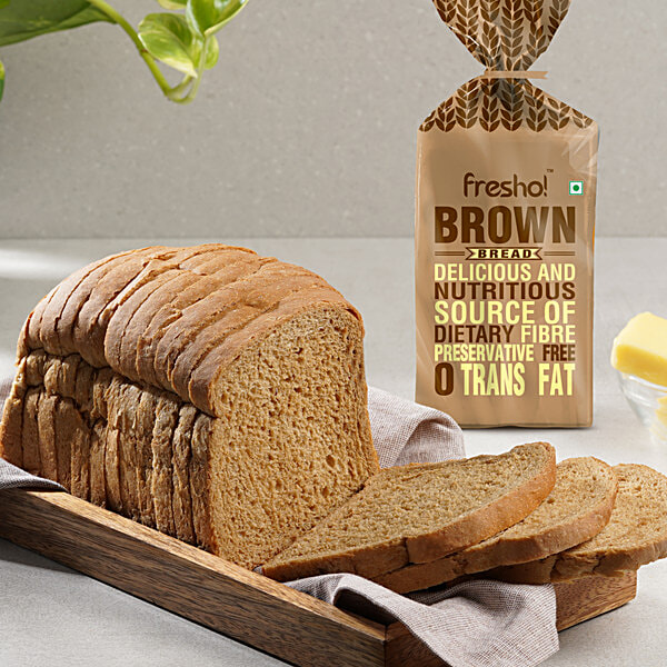 Buy Fresho Bread Brown, Safe & Preservative Free 400 Gm Online At Best ...