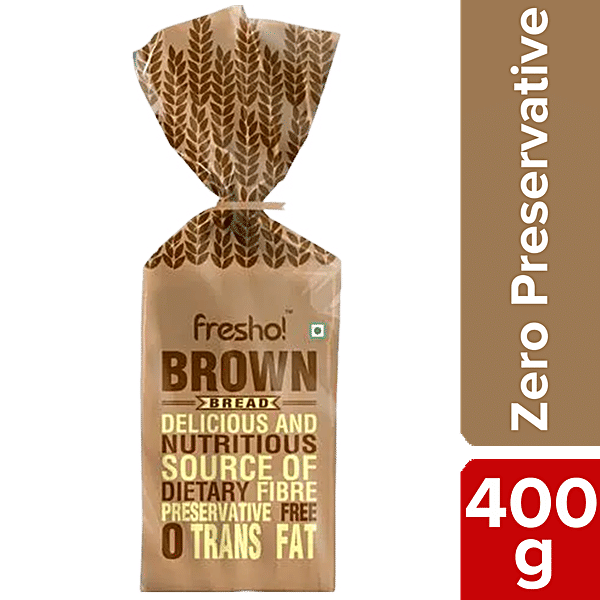 Buy Fresho Bread Brown, Safe & Preservative Free 400 Gm Online At Best ...