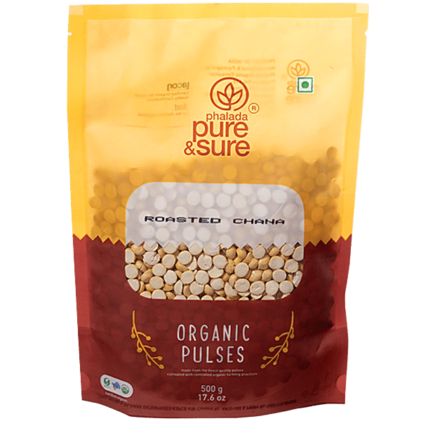 Buy Phalada Pure Sure Organic Roasted Chana Daal 500 Gm Pouch Online at ...