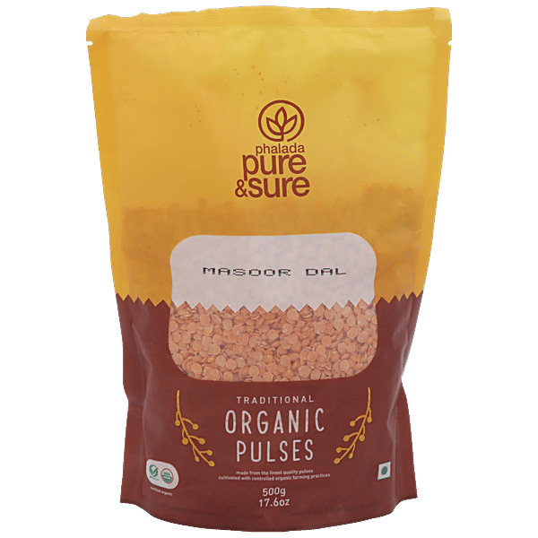 Buy Phalada Pure Sure Organic Masoor Daal 500 Gm Pouch Online At Best ...