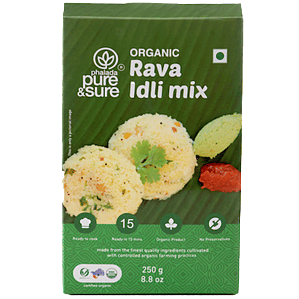 Buy Phalada Pure Sure Organic Rava Idli Mix 250 Gm Pouch Online At Best ...