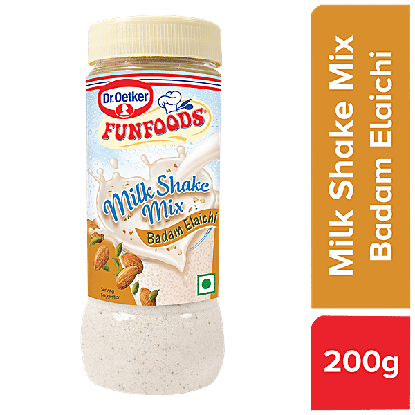 Buy Funfoods Milk Shake Mix Badam Elaichi 200 Gm Pet Online at the Best ...