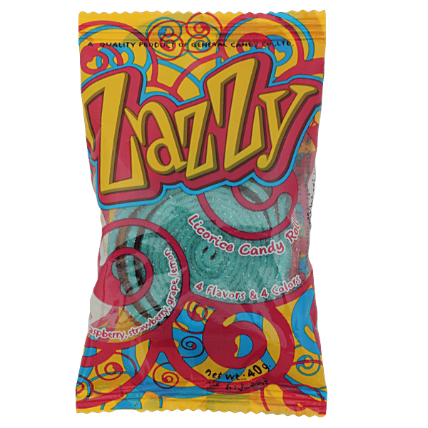 Buy Zazzy Licorice Candy 4 Flavors Raspberry Strawberry Grape Lemon 40 ...