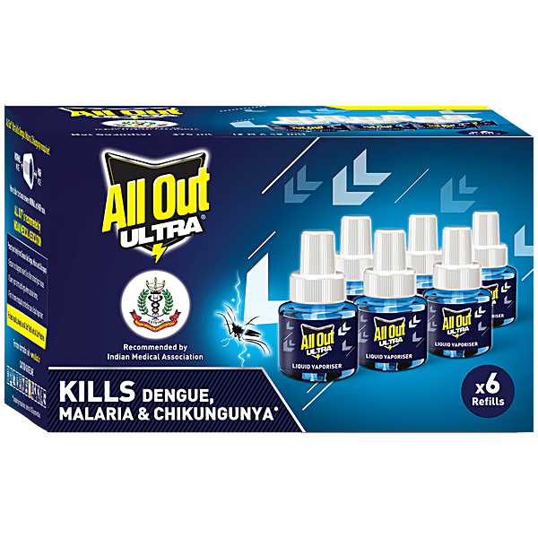 Buy All Out Ultra Refill - Liquid Vaporizer 45 ml (Pack of 6) Online at ...