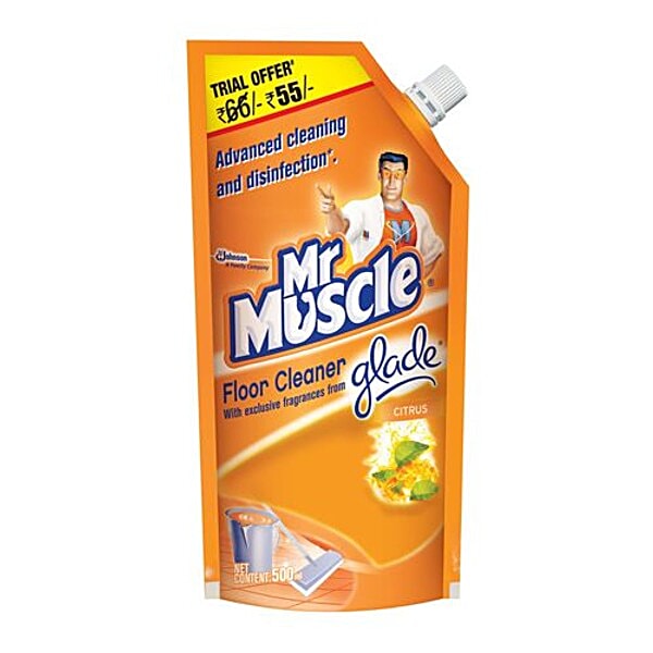Buy Mr Muscle Floor Cleaner Citrus 500 Ml Pouch Online at the Best ...