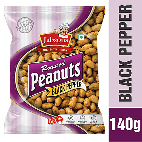 Buy Jabsons Roasted Peanuts Black Pepper 140 Gm Pouch Online at the ...