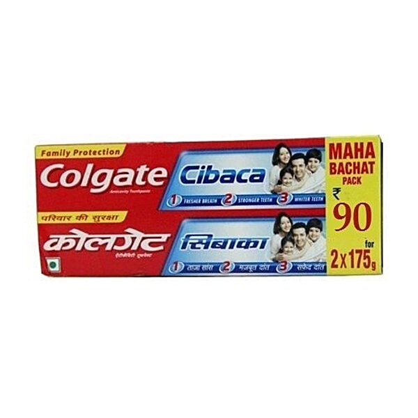 Buy Colgate Toothpaste Cibaca Saver Pack Anticavity 350 Gm Online at ...