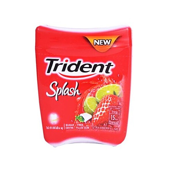 Buy Trident Splash Gum Strawberry With Lime Sugar Free 57 Gm Box Online ...