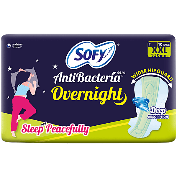 Buy Sofy Sanitary Pads Body Fit Overnight Xxl 10 Pcs Pouch Online At ...