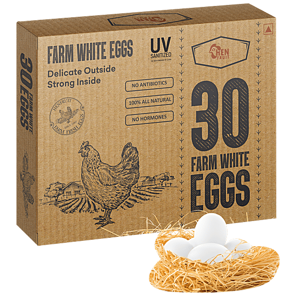 Buy Hen Fruit Eggs Large White 30 Pcs Online at the Best Price of Rs ...
