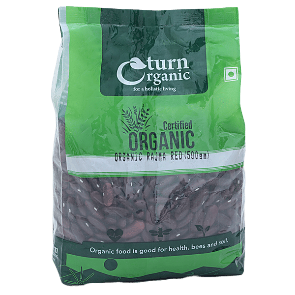 Buy Turn Organic Organic Rajma Red 500 Gm Pouch Online At Best Price of ...