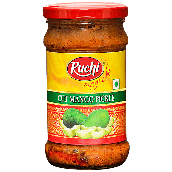 Buy Ruchi Pickle Cut Mango 300 Gm Bottle Online at the Best Price of Rs ...