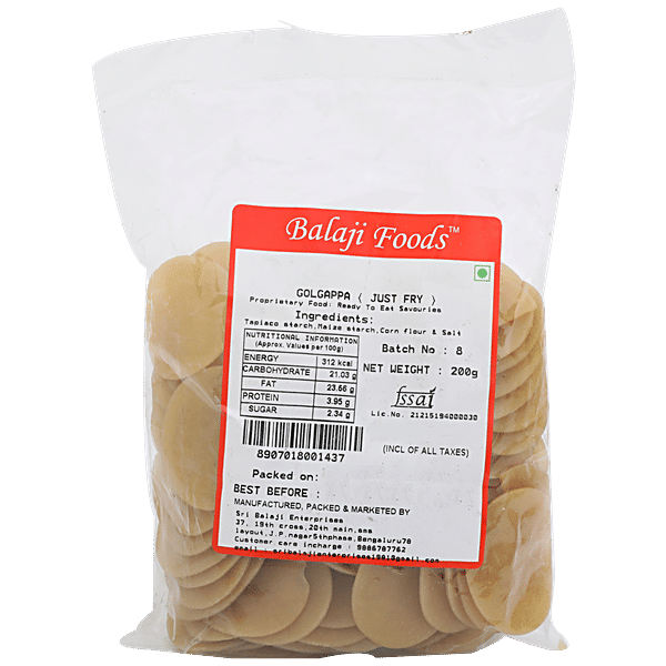 Buy Balaji Foods Papad Gol Gappa 200 Gm Online At Best Price of Rs 45 ...