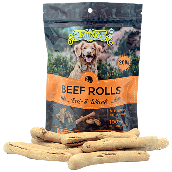 Buy King Dog Food Beef Rolls 200 Gm Online at the Best Price of Rs 140 ...