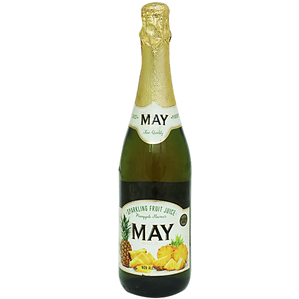 Buy May Sparkling Fruit Juice Pineapple Flavour 750 Ml Online At Best ...