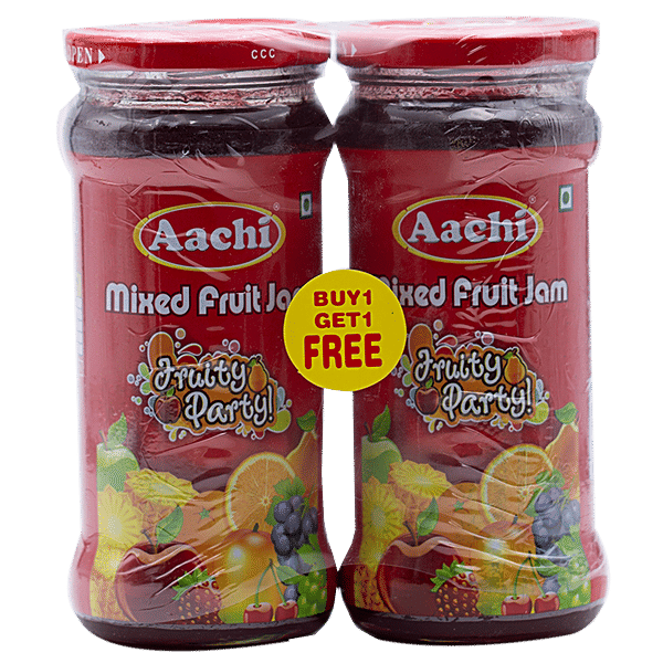 Buy Aachi Jam Mixed Fruit Fruity Party 450 Gm Online at the Best Price ...