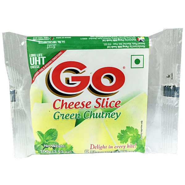 Buy Go Cheese Slice Green Chutney 100 Gm Online at the Best Price of Rs ...