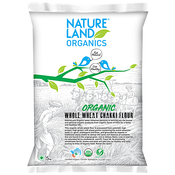 Buy Natureland Organics Whole Wheat Flour Online at Best Price of Rs ...