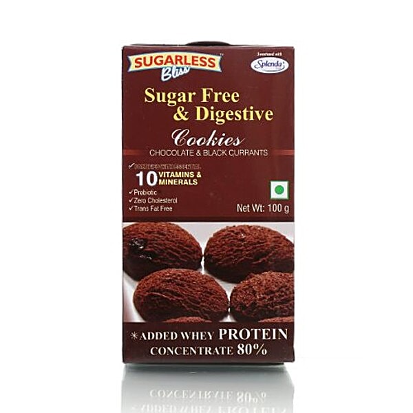 Buy Sugarless Bliss Sugar Free Digestive Cookies Chocolate Blackcurrant ...
