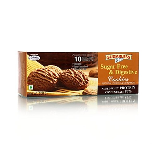 Buy Sugarless Bliss Sugar Free Digestive Cookies - Natural Ginger ...