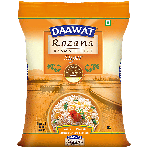 Buy Daawat Basmati Rice - Rozana Super 90 5 kg Online at Best Price. of ...