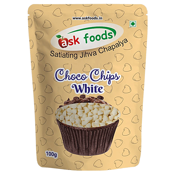 Buy Ask Foods Choco Chips White 100 Gm Online At Best Price of Rs 100 ...