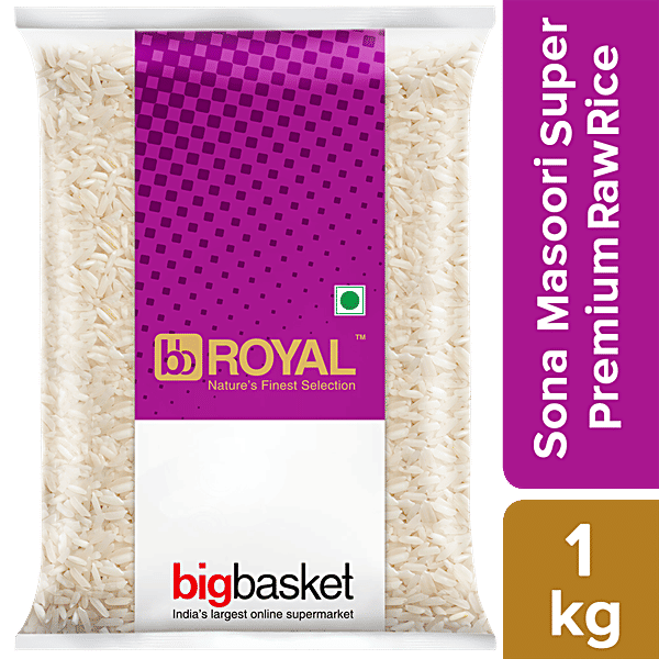 Buy Bb Royal Sona Masoori Rice Raw Rice Super Premium 1 Kg Online At ...