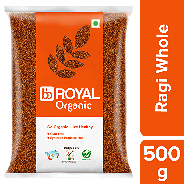 Buy Bb Royal Organic Ragi Wholefinger Millet 500 Gm Online At Best ...