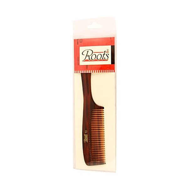 Buy Roots Brown Wide Teeth Comb With Handle For Fine Wavy Curly Hair ...