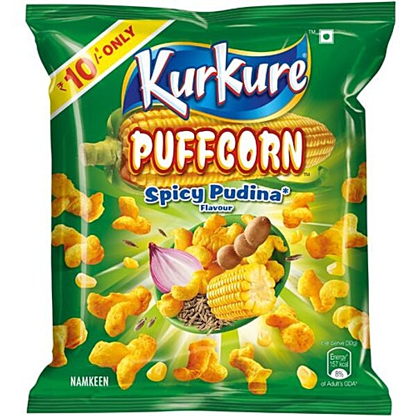 Buy Kurkure Namkeen - Puffcorn, Spicy Pudina Online at Best Price of Rs ...