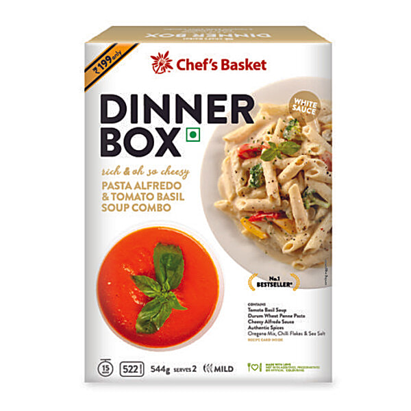 Buy Chef'S Basket Dinner Box - Pasta Alfredo & Tomato Basil Soup Combo ...