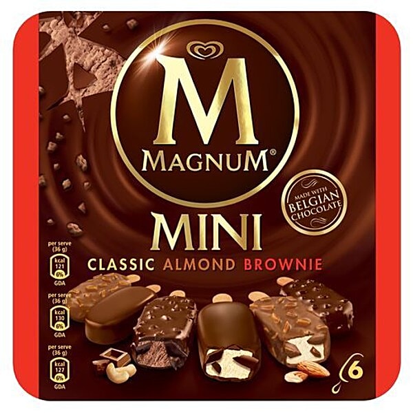 Buy kwality walls Magnum Ice Cream - Mini Classic, Almond & Brownie 45 ...