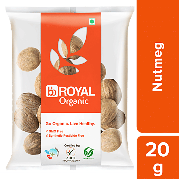 Buy Bb Royal Organic Nutmegjayaphal 20 Gm Online At Best Price of Rs 40 ...