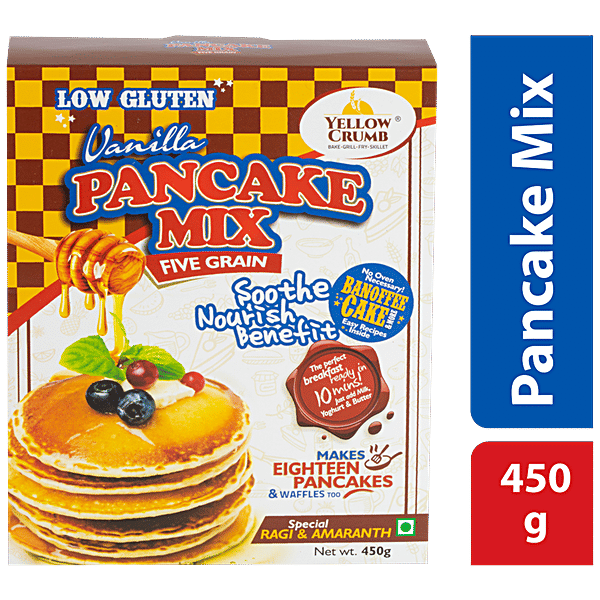 Buy Yellow Crumb High Fiber Protein Instant Five Grain Pancake Mix 450 ...