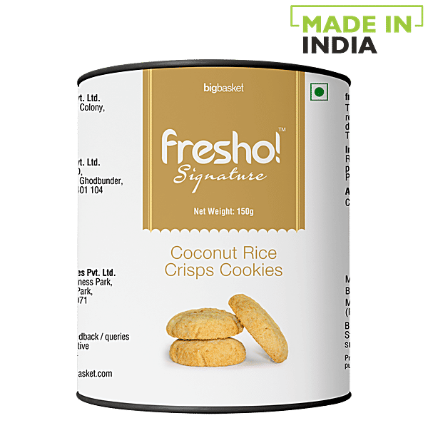 Buy Fresho Signature Cookies Coconut Rice Crisps 150 Gm Online At Best ...
